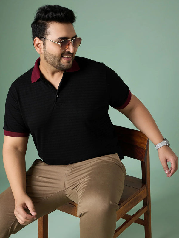 Men Plus Size Tenzil Colorblock Polo Tshirt – bigbanana